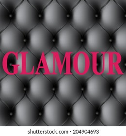 Vector Poster Bright Word Glamour On Stock Vector (Royalty Free ...
