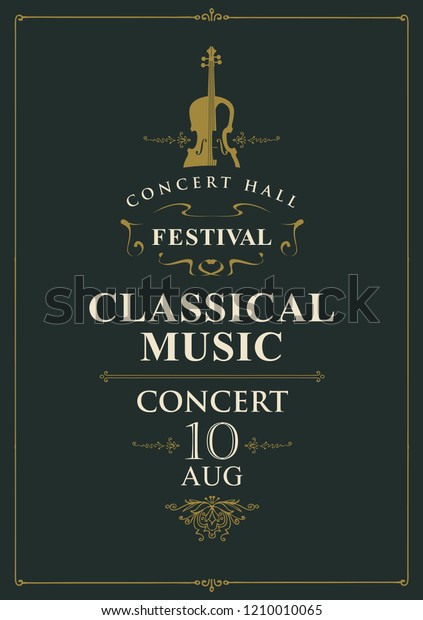 Vector Poster Concert Classical Music Vintage Stock Vector (Royalty ...