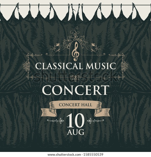 Vector Poster Concert Classical Music Vintage Stock Vector (Royalty ...