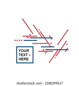 Vector Poster Design Red Blue Lines Stock Vector (Royalty Free ...