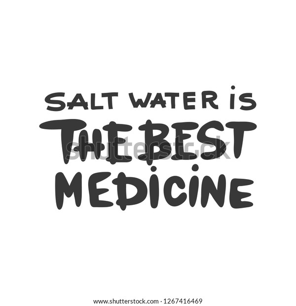 Vector Poster Hand Lettering Salt Water 库存矢量图（免版税）1267416469 | Shutterstock