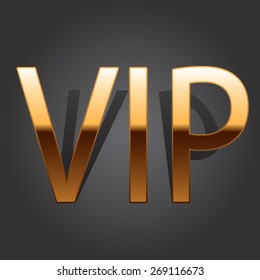 Vector Poster Shining Gold Letters Vip Stock Vector (Royalty Free ...