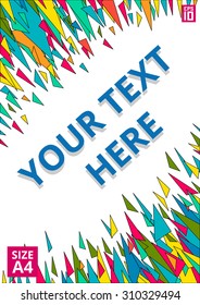 Vector Poster Template Colorful Triangles Stock Vector (Royalty Free ...