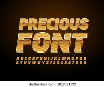 Vector Precious Font Gold Textured Alphabet Stock Vector (Royalty Free ...