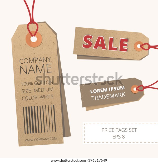 Vector Price Tag Set Realistic Label Stock Vector (Royalty Free ...