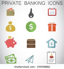 Vector Private Banking Icons: เวกเตอร์สต็อก (ปลอดค่าลิขสิทธิ์ ...
