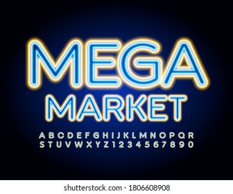 Vector Promo Banner Mega Market Yellow Stock Vector (Royalty Free ...