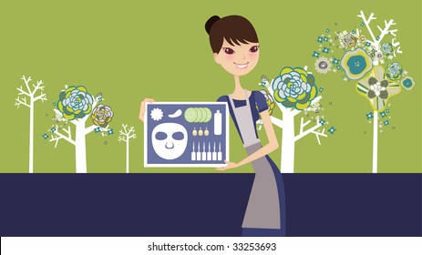 Vector Promo Girl Stock Vector (Royalty Free) 33253693 | Shutterstock