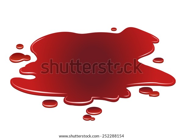 Vector Puddle Blood Isolated Stock Vector (Royalty Free) 252288154