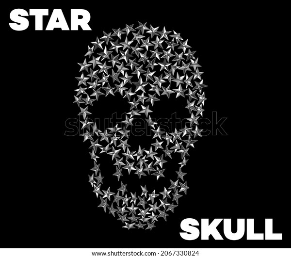 Vector Punk Star Studs Shape Skull Stock Vector (Royalty Free ...