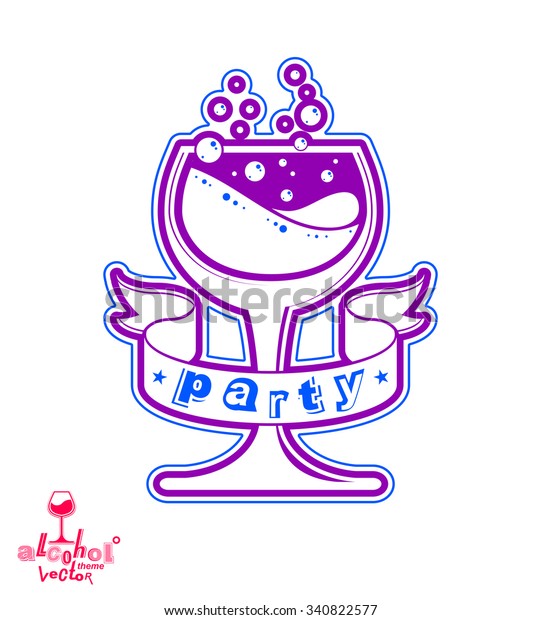Vector Purple Cocktail Glass Splash Alcohol Stock Vector (Royalty Free ...