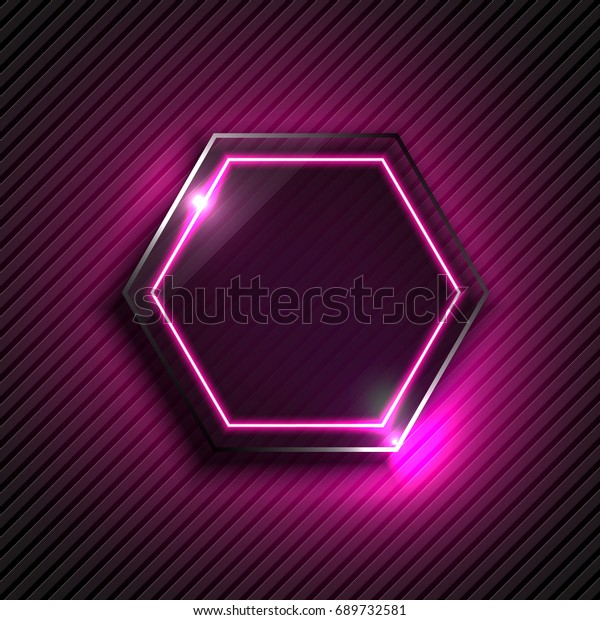 Vector Purple Glowing Glass Banner Stock Vector (Royalty Free ...