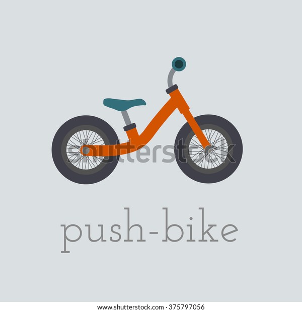 Vector Pushbike Illustration Isolated On White Stock Vector (Royalty ...