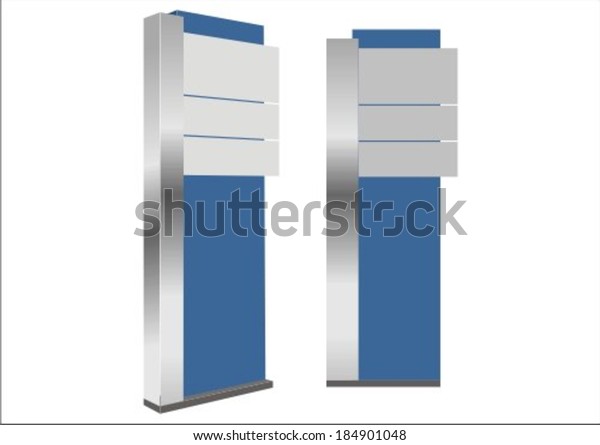 Vector Pylon Sign Signage Brand Construction Stock Vector (Royalty Free ...