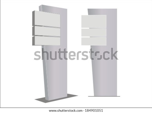 Vector Pylon Sign Signage Brand Construction Stock Vector (Royalty Free ...