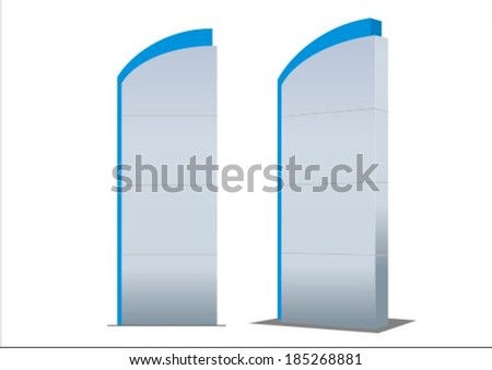 Vector Pylon Sign Signage Construction Blank Stock Vector (Royalty Free ...
