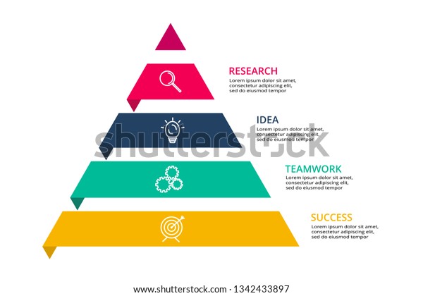 Vector Pyramid Arrows Infographic Diagram Chart Stock Vector (Royalty ...