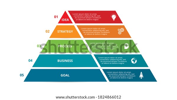 Vector Pyramid Arrows Infographic Diagram Chart Stock Vector (Royalty ...