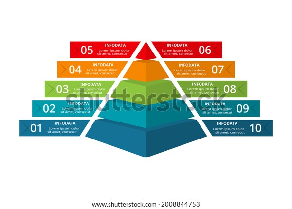 Vector Pyramid Arrows Infographic Diagram Chart Stock Vector (Royalty ...