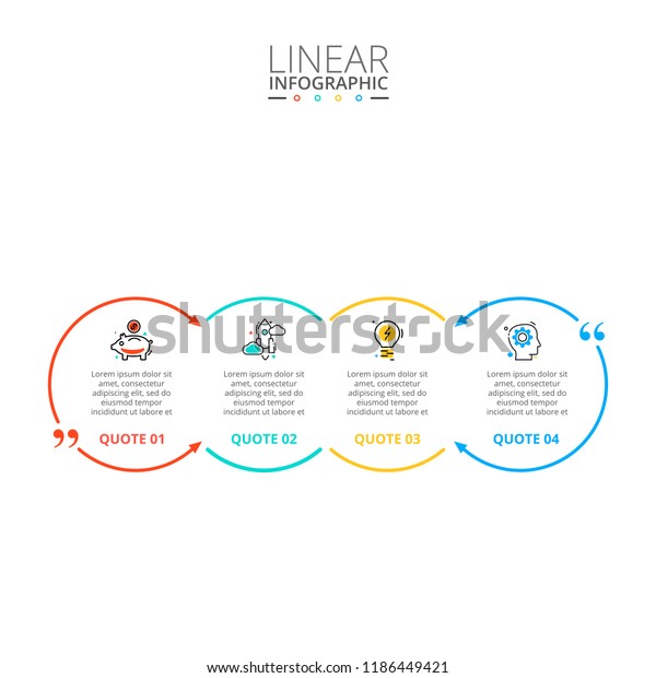 Vector Quote Infographic Template Diagram Graph Stock Vector (Royalty ...
