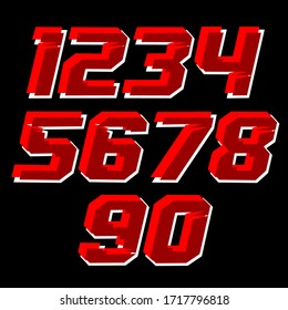 Vector Racing Number 3 Colors Stock Vector (Royalty Free) 1717796818 ...