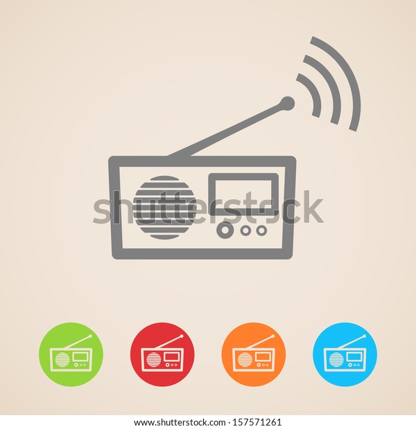 iconos de radio vectoriales