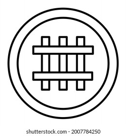 Vector Railroad Crossing Outline Icon Design Stock Vector (Royalty Free ...