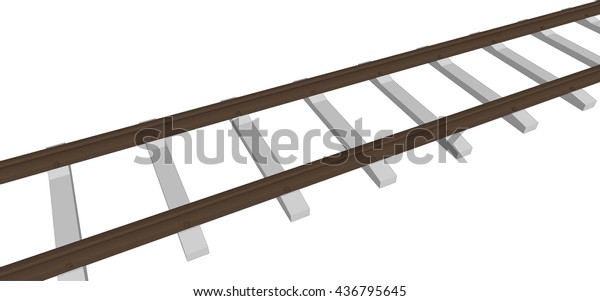 Vector Railway Railroad Track Silhouettes Stock Vector (Royalty Free ...