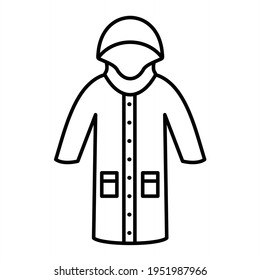 Vector Rain Coat Outline Icon Design Stock Vector (Royalty Free ...