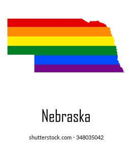 Gay Map Usa State Nebraska Stock Vector (Royalty Free) 1314380417 ...