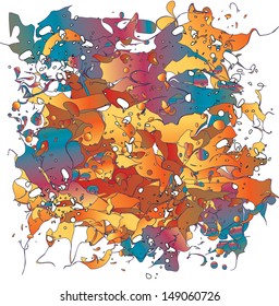 Vector Random Fractal Colorful Patten Stock Vector (Royalty Free ...