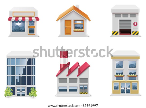 Ícones de imóveis vetoriais. Parte 1: vetor stock (livre de direitos ...