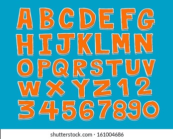 Vector Real Hand Drawn Letters Font Stock Vector (Royalty Free) 161004680