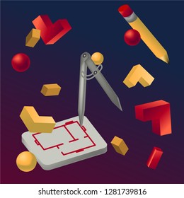 Vector Realism Illustration Concept Real Estate Stock Vector (Royalty ...