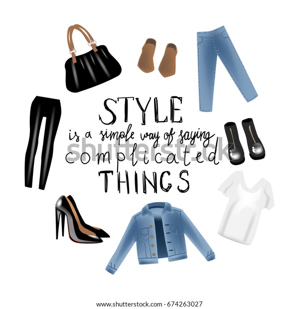 Vector Realism Illustration Modern Jeans Denim Stock Vector (Royalty ...