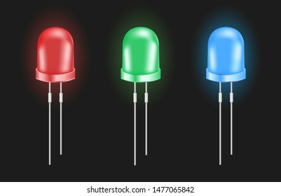 Vector Set Realistic 3d Light Emitting Stock Vector (Royalty Free ...