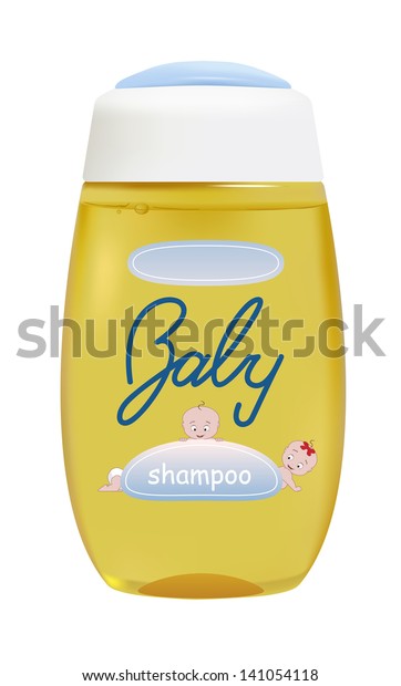Vector Realistic Baby Shampoo Container Letters Stock Vector (Royalty ...