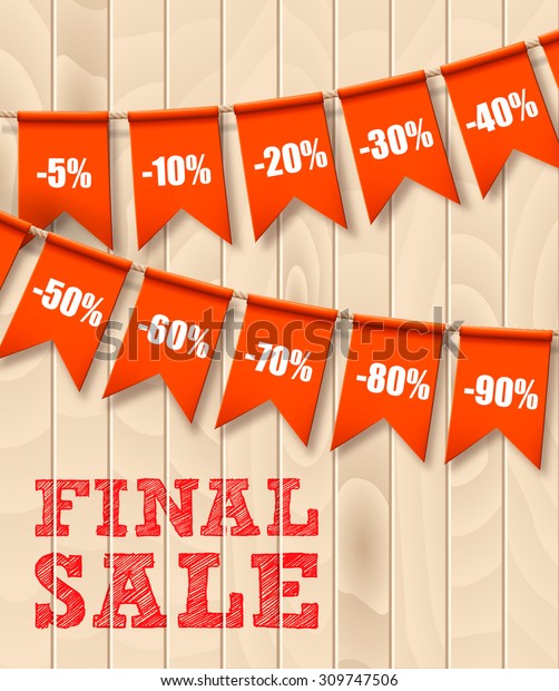 Vector Realistic Banner Red Party Flags Stock Vector (Royalty Free ...