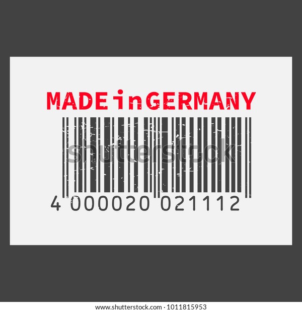 Vector Realistic Barcode Made Germany On Stock Vector (Royalty Free ...