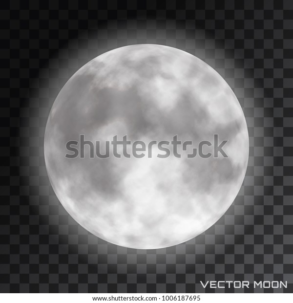 Vector Realistic Beautiful Moon Glow Effect Stock Vector (Royalty Free ...