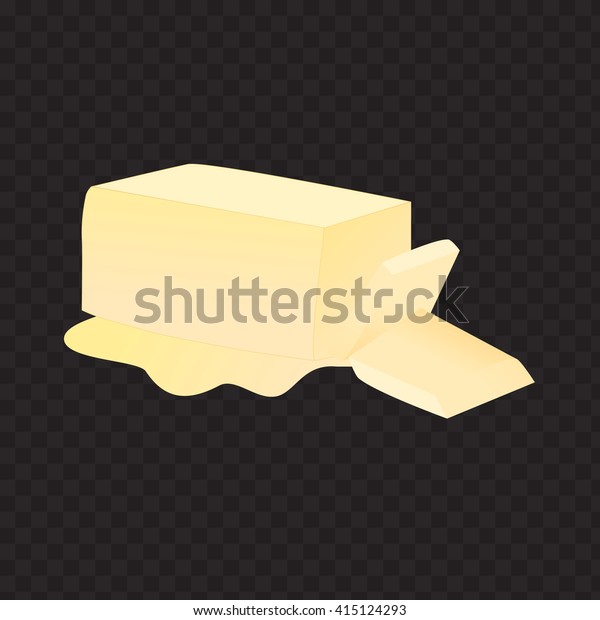 Vector Realistic Butter Stick On Black Stock Vector (Royalty Free ...