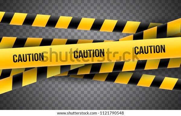 Vector Realistic Caution Police Danger Lines Stock Vector (Royalty Free ...