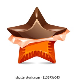 Vector Realistic Chocolate Star Candy Chocolate Stock Vector (Royalty ...