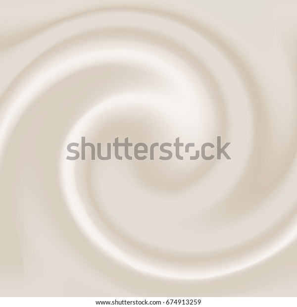 Vector realistic cream effect for decoration and covering. Creamy swirl ...