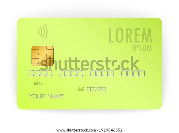 Vector Realistic Green Credit Card Realistic Stock Vector (Royalty Free ...