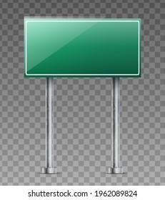 Vector Realistic Green Road Sign Isolated Stock Vector (Royalty Free ...