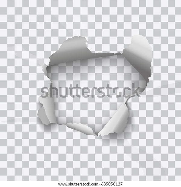 Vector Realistic Hole Paper Sheet On Stock Vector (Royalty Free ...