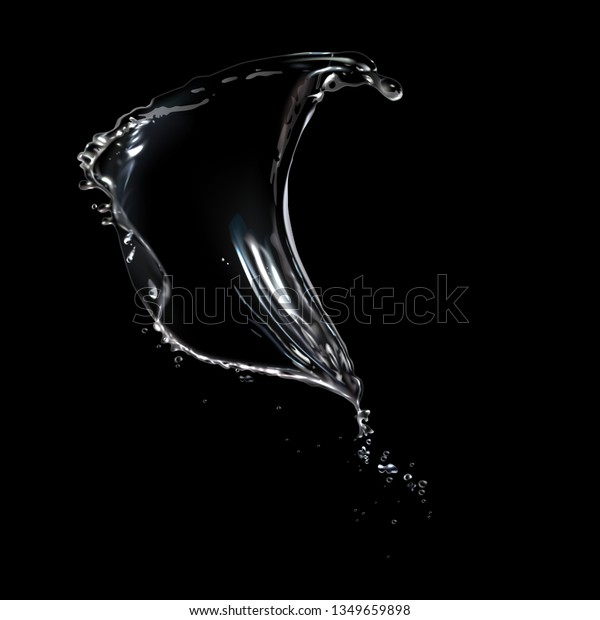 Vector Realistic Illustration Transparent Water Splash Stock Vector ...