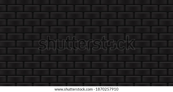 Vector Realistic Isolated Black Brick Wall Stock Vector (Royalty Free ...