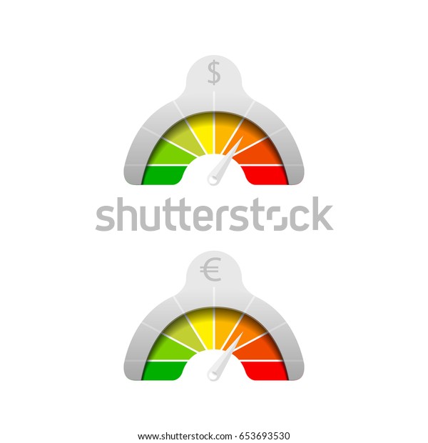 Vector Realistic Isolated Meters Dollar Euro Stock Vector (Royalty Free ...